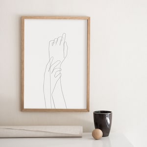 Abstract Hand Drawing Line Art, Arm Figure Illustration, One Line ...