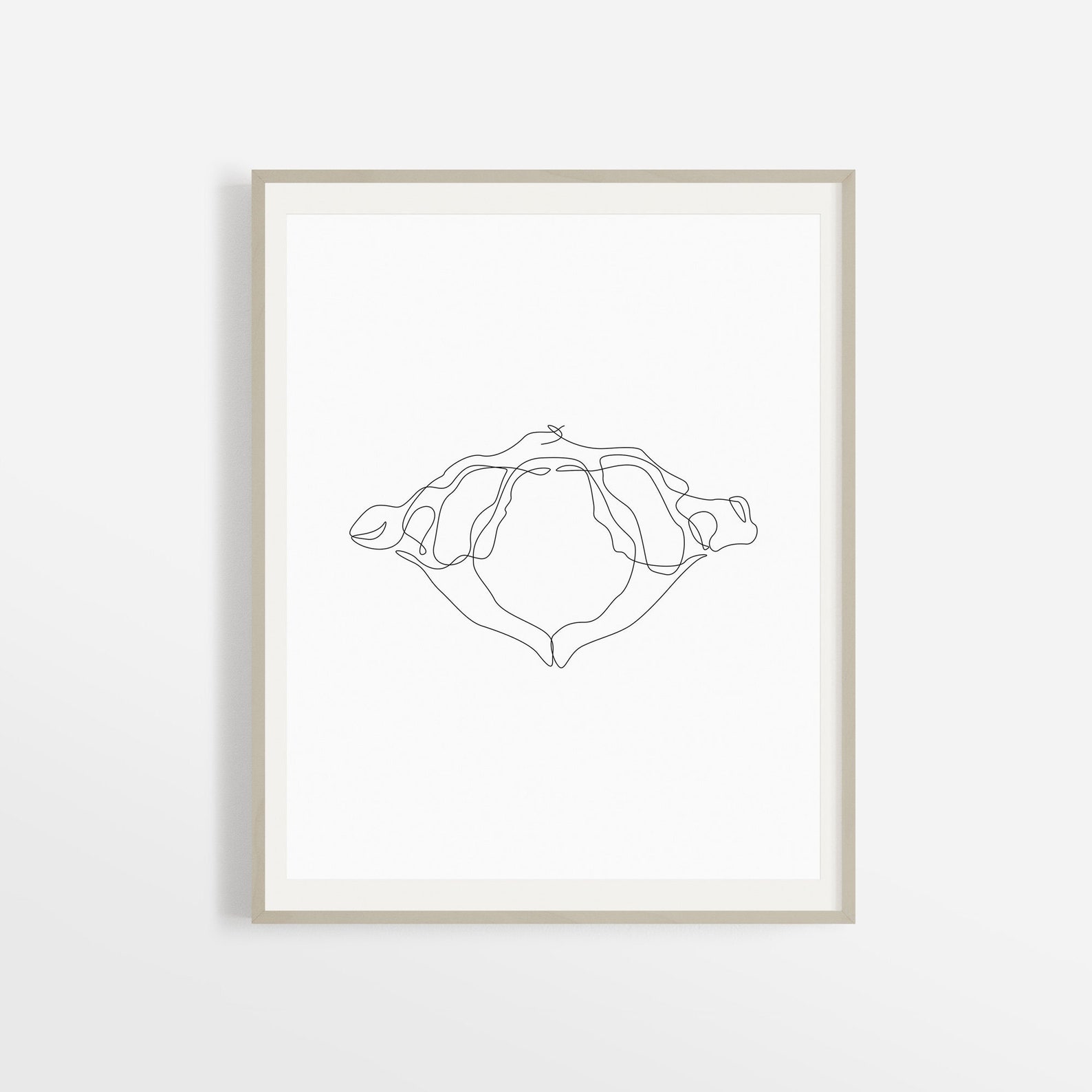 Abstract Atlas Bone Illustration, One Line Spine Drawing, Simple ...