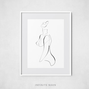 One Line Art Print Woman Body Line Drawing Single Line - Etsy