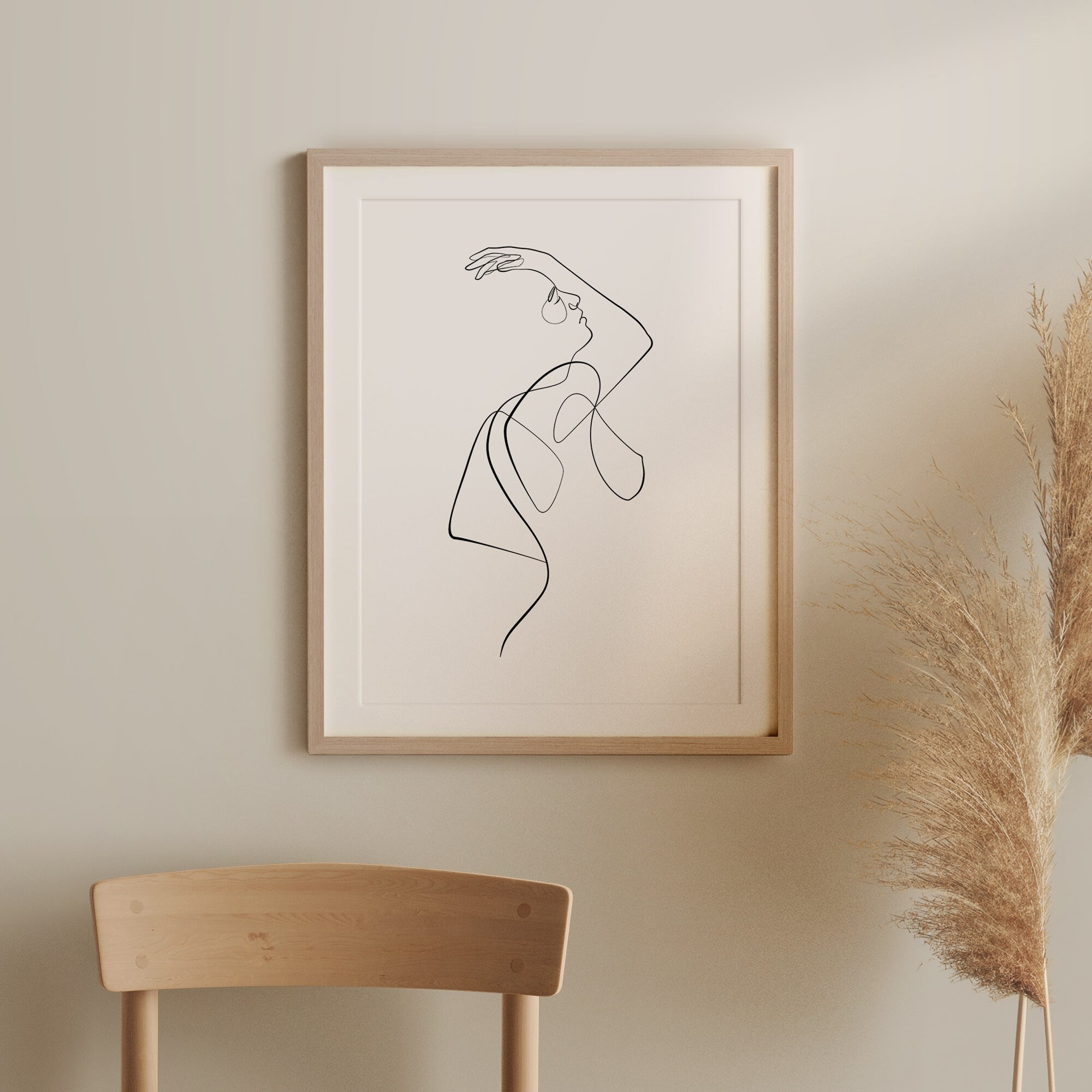 Minimal Woman Body Drawing Abstract Female Outline Poster - Etsy
