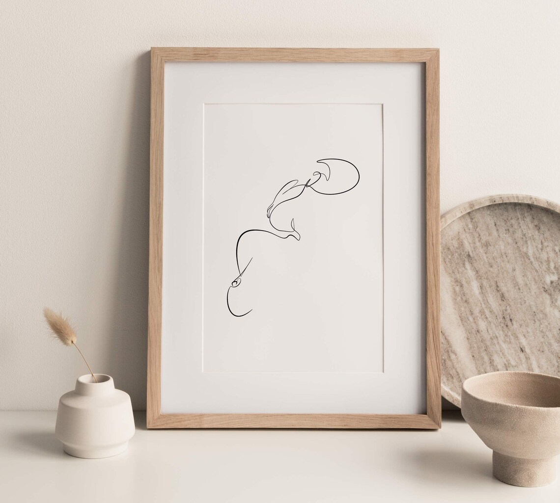 Line Art Woman Torso, Female Body Chest Drawing, Abstract One Line ...