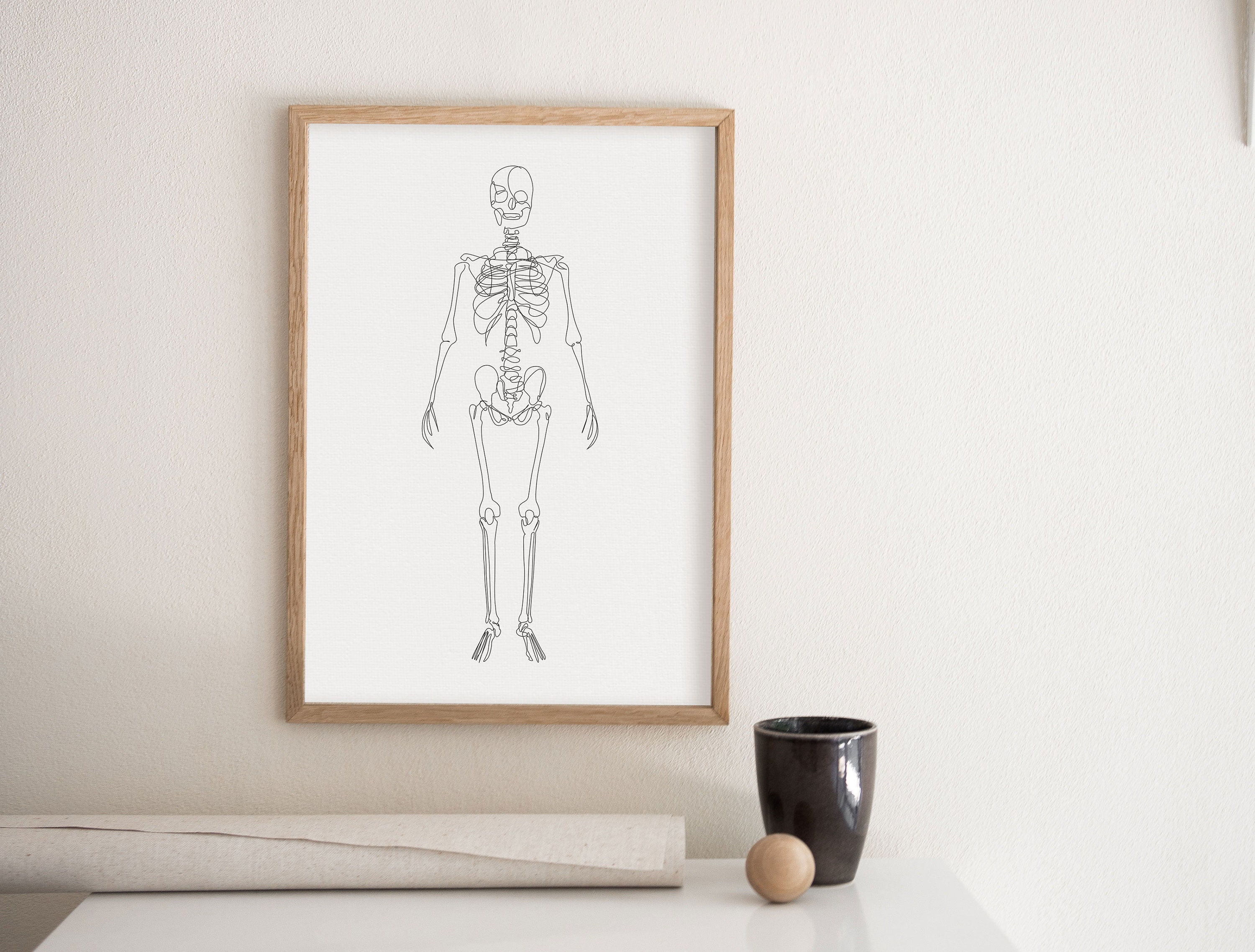 Full Human Skeleton Body Artwork Abstract Skeletal System - Etsy