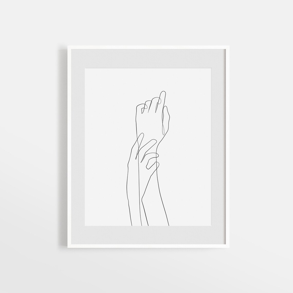 Abstract Hand Drawing Line Art Arm Figure Illustration One | Etsy