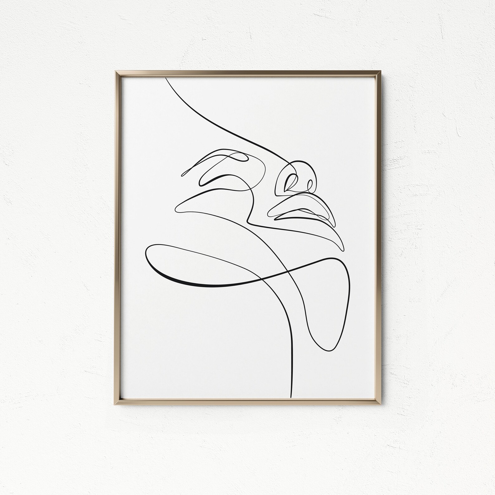 Arte de la figura de la cara abstracta arte de línea facial | Etsy