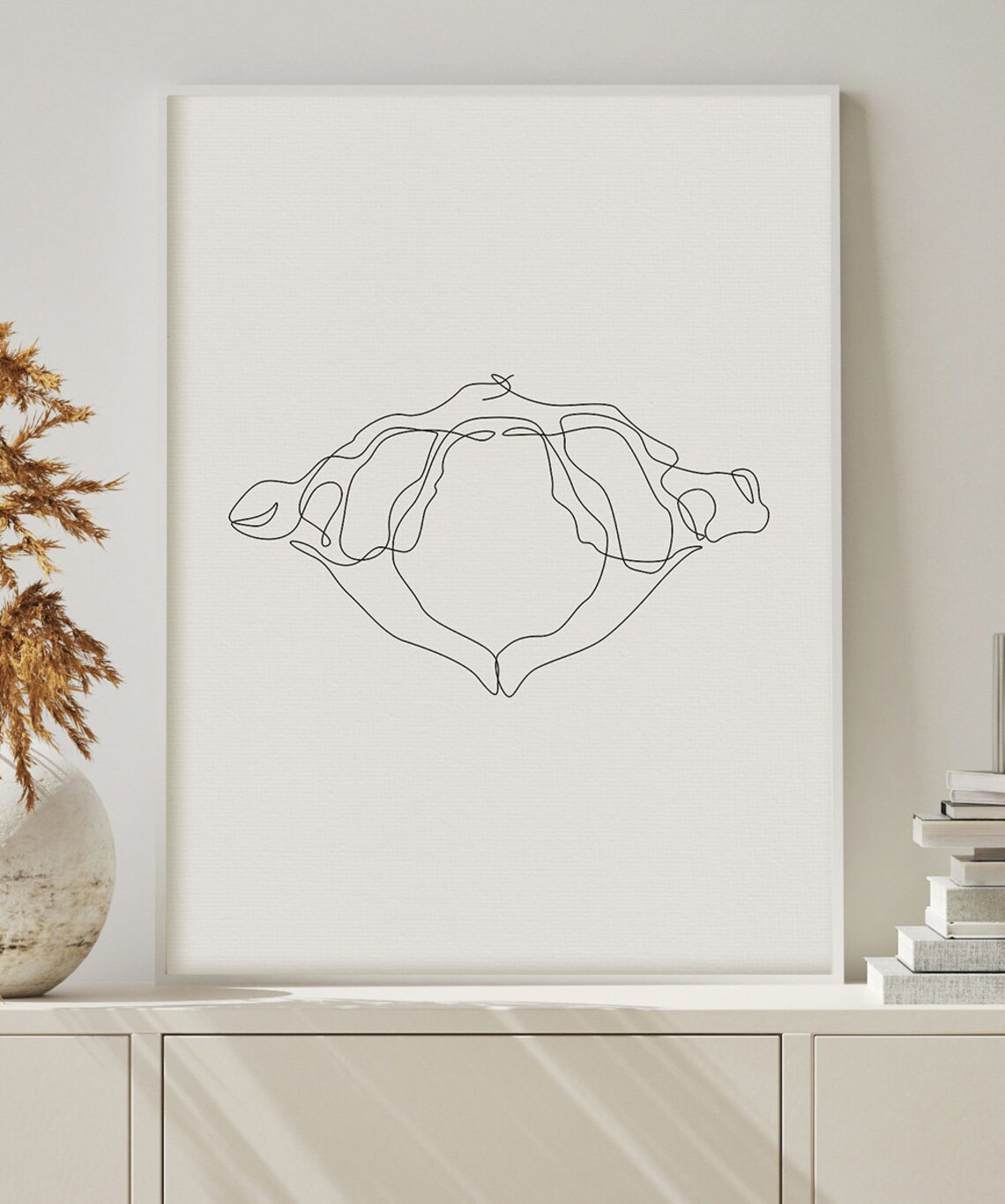 Abstract Atlas Bone Illustration, One Line Spine Drawing, Simple ...