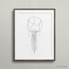 Vertebra Illustration, One Line Bone, Minimalist Fine Line Anatomy ...