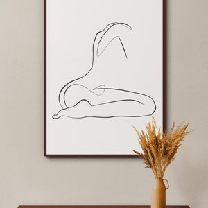 Woman Body Line Art, Abstract One Line Drawing, Female Figure Outline ...