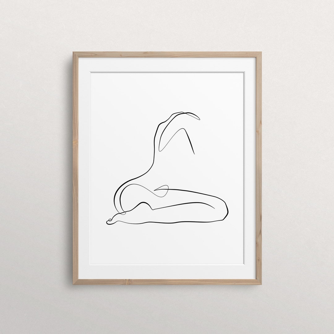 Woman Body Line Art, Abstract One Line Drawing, Female Figure Outline ...