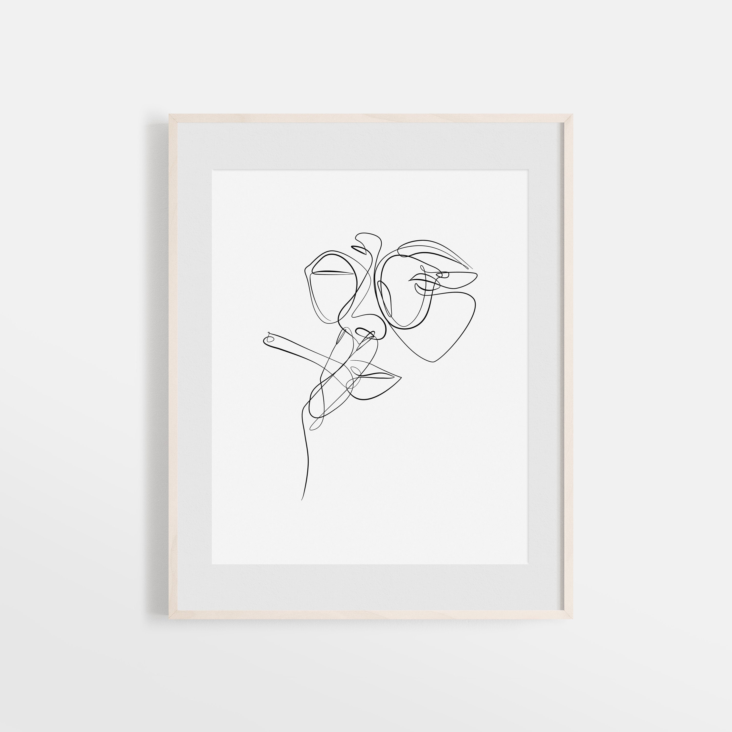 Woman Smoking Line Art, Female Face Sketch, Minimal Abstract Continuous ...