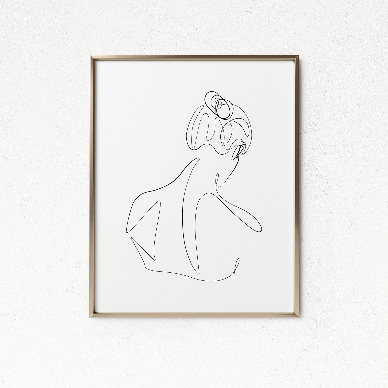 Woman Line Abstract Single Line Print One Line Drawing Wall | Etsy