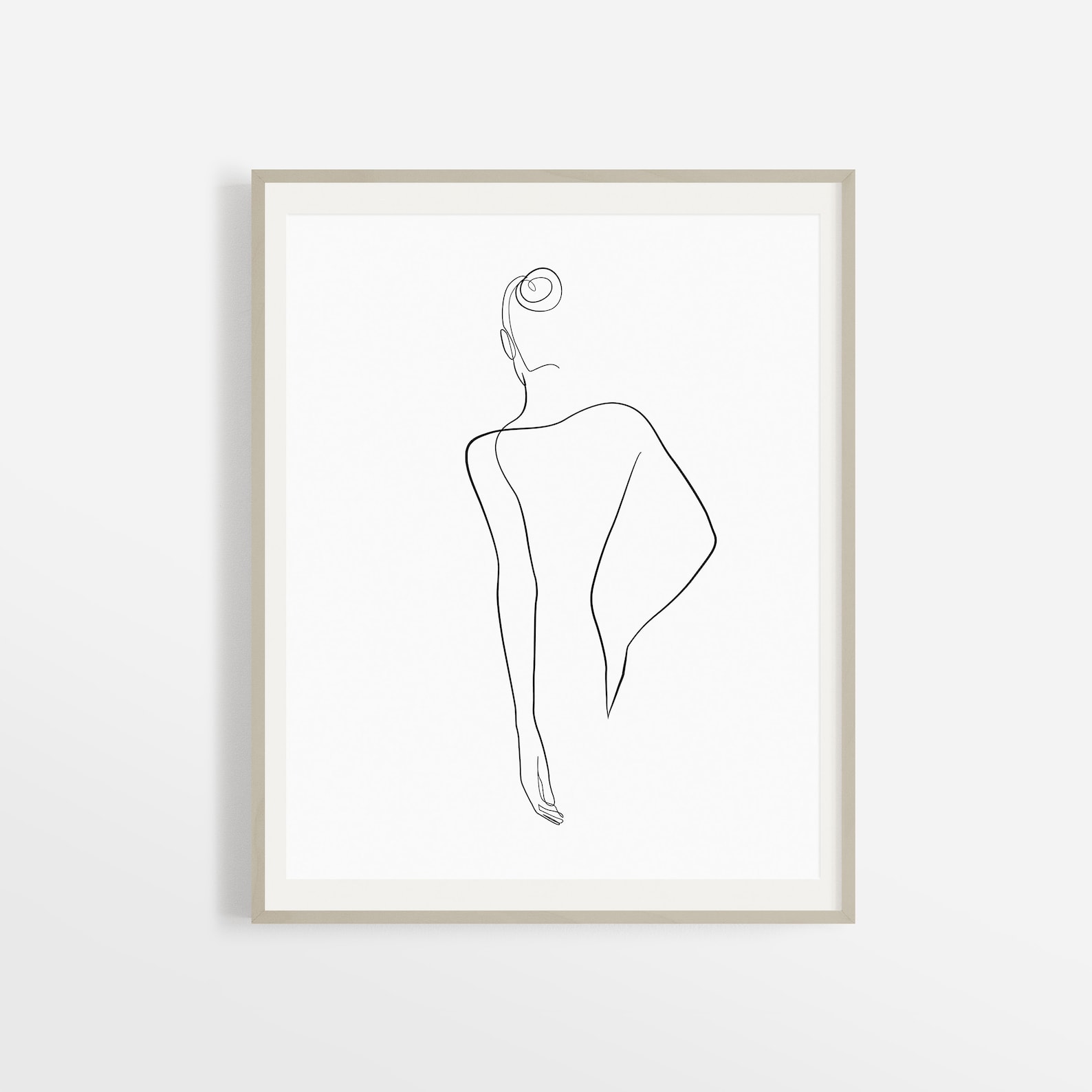 Single Line Woman Body Drawing Feminine Figure Minimalist - Etsy