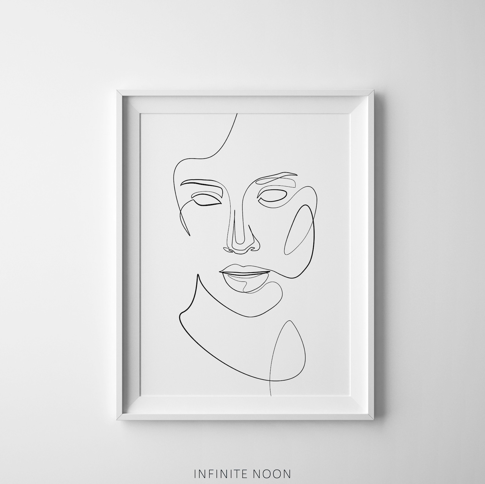 Face Line Drawing Figure Minimal One Line Illustration | Etsy