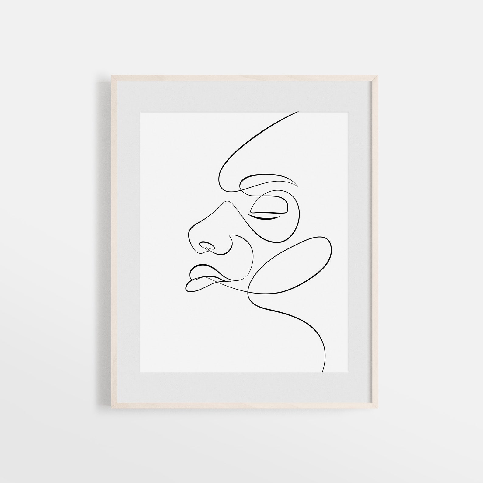 Face Line Illustration Bundle Set Abstract Facial Sketch Art - Etsy