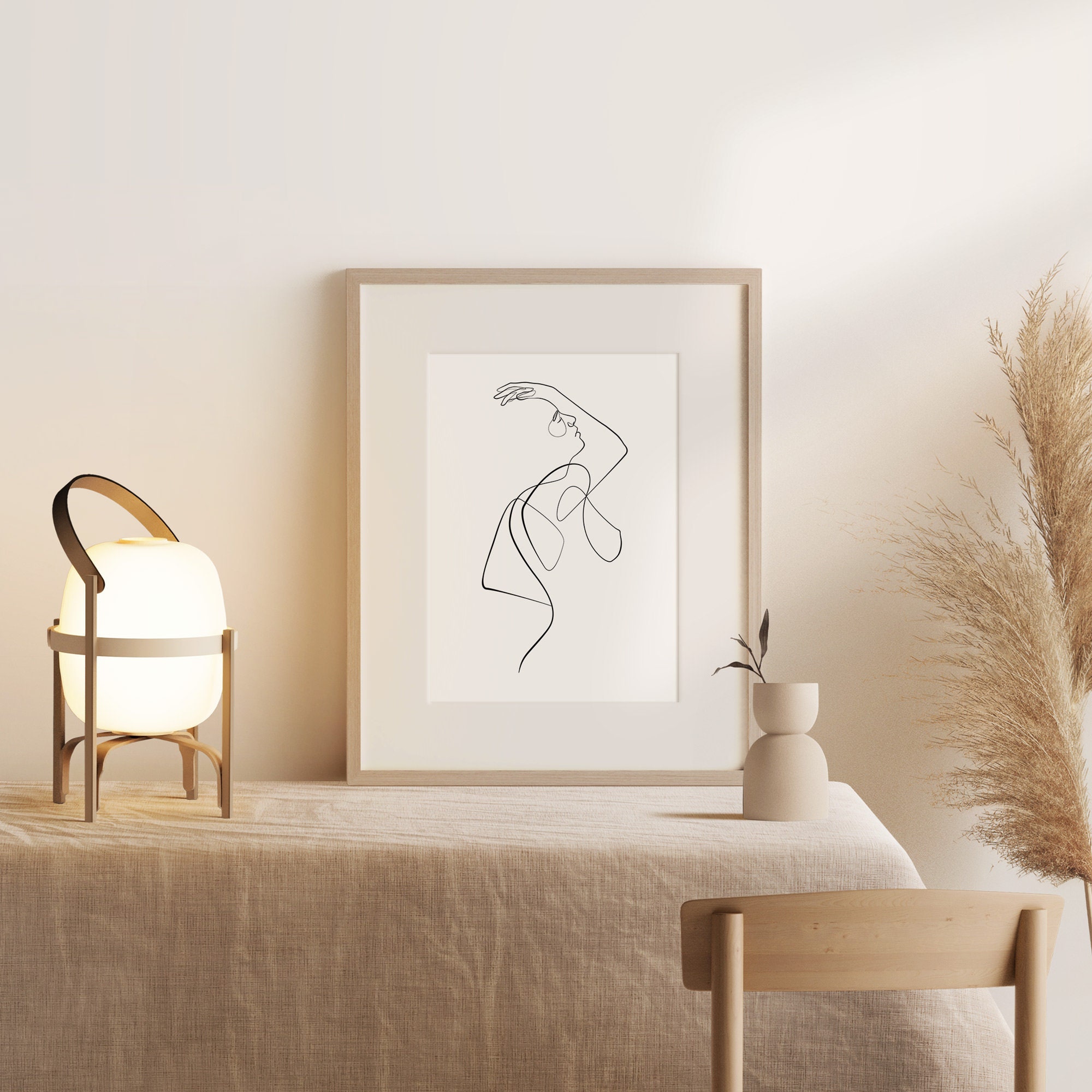 Minimal Woman Body Drawing Abstract Female Outline Poster - Etsy