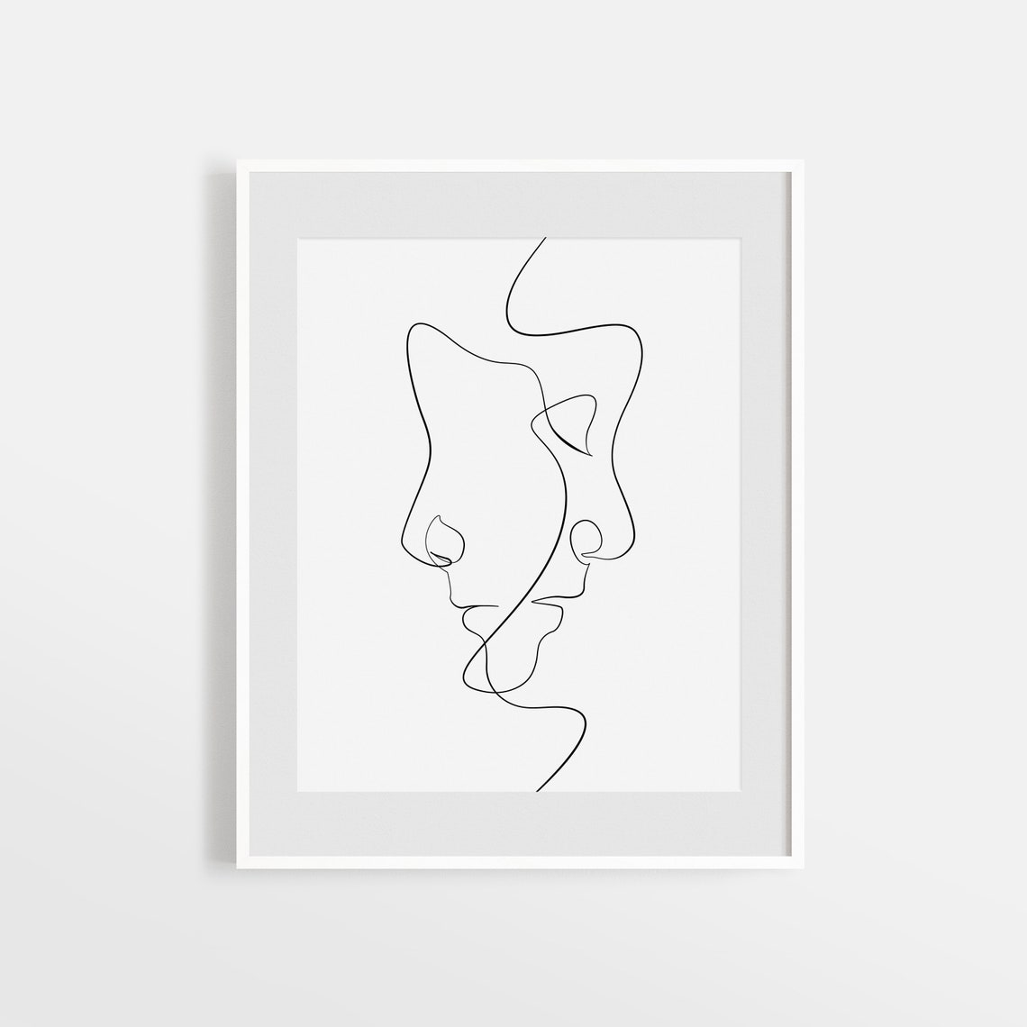 Minimal Face Line Art Print Minimalist Printable Wall Art - Etsy