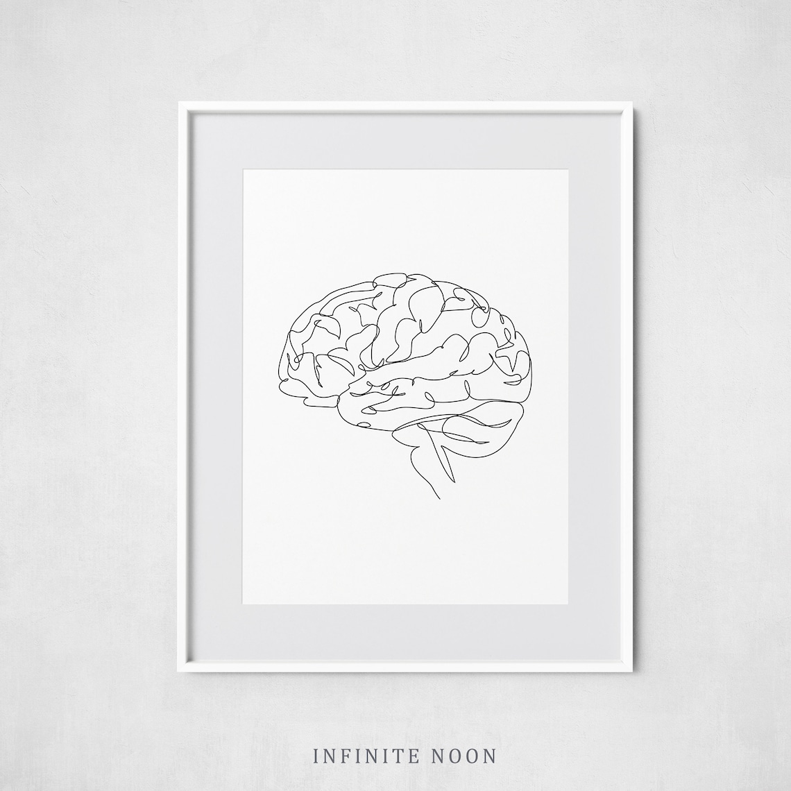 Anatomical Brain Drawing Print Anatomy Brain Printable - Etsy
