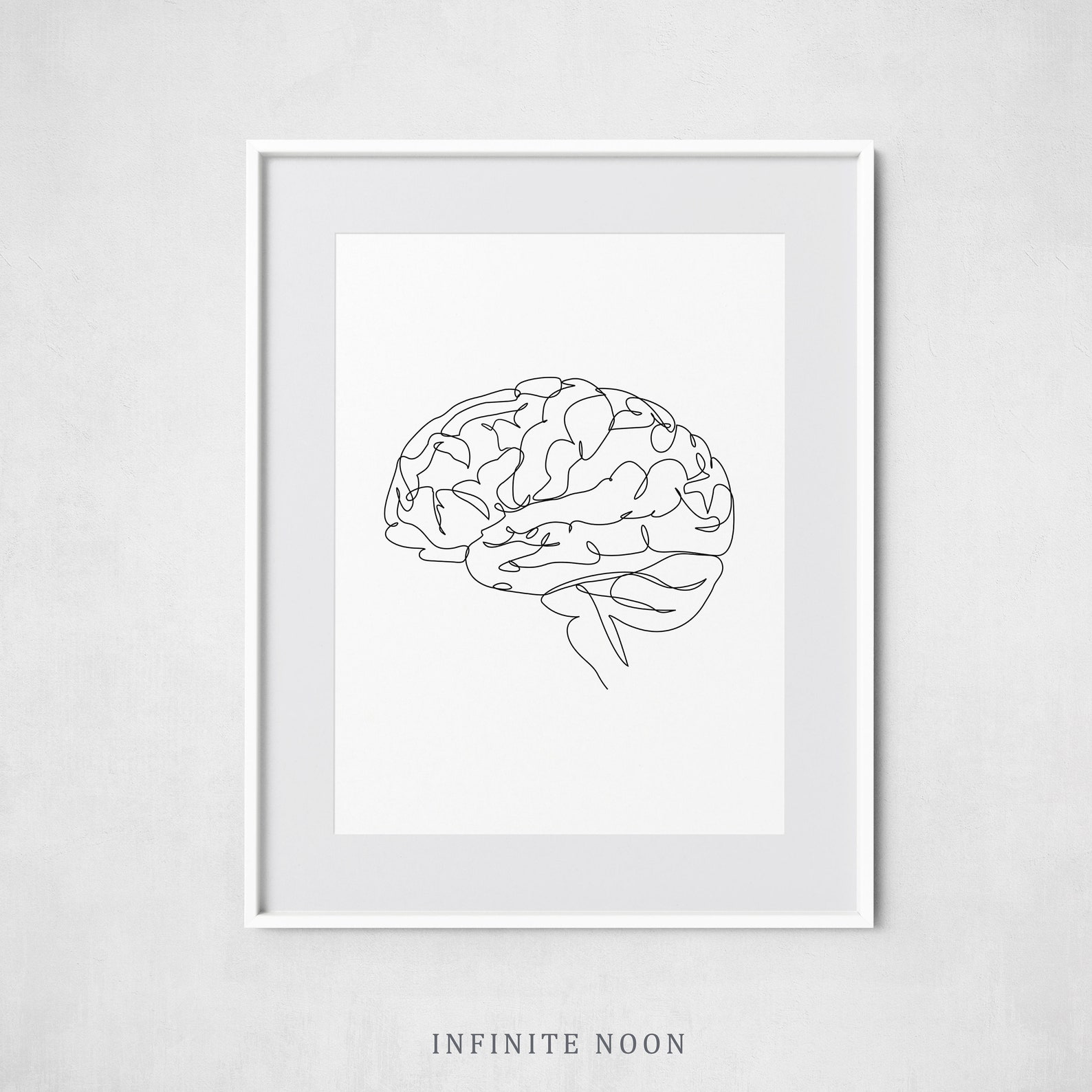 Anatomical Brain Drawing Print Anatomy Brain Printable - Etsy