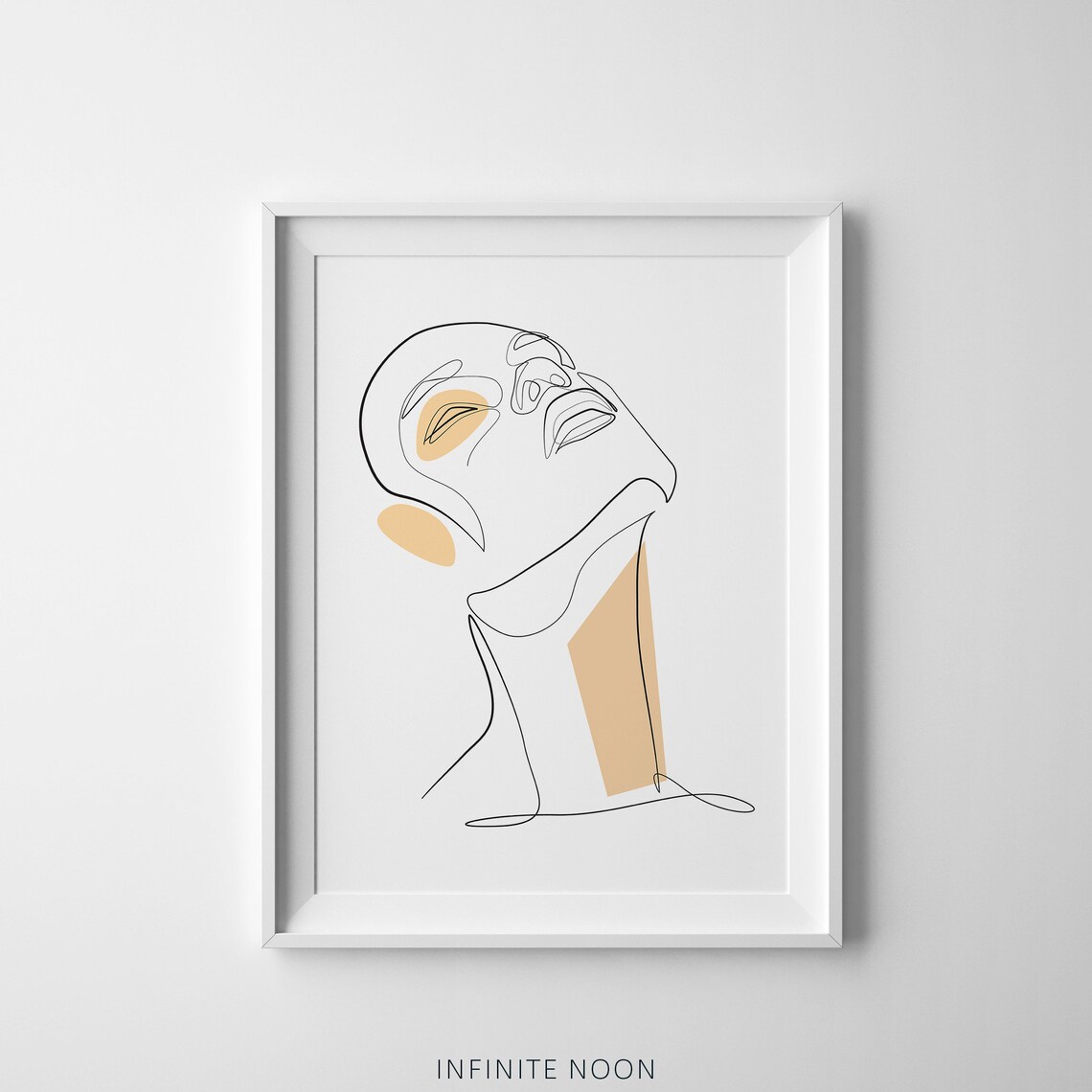 Pastel One Line Face Drawing Facial Minimal Line | Etsy