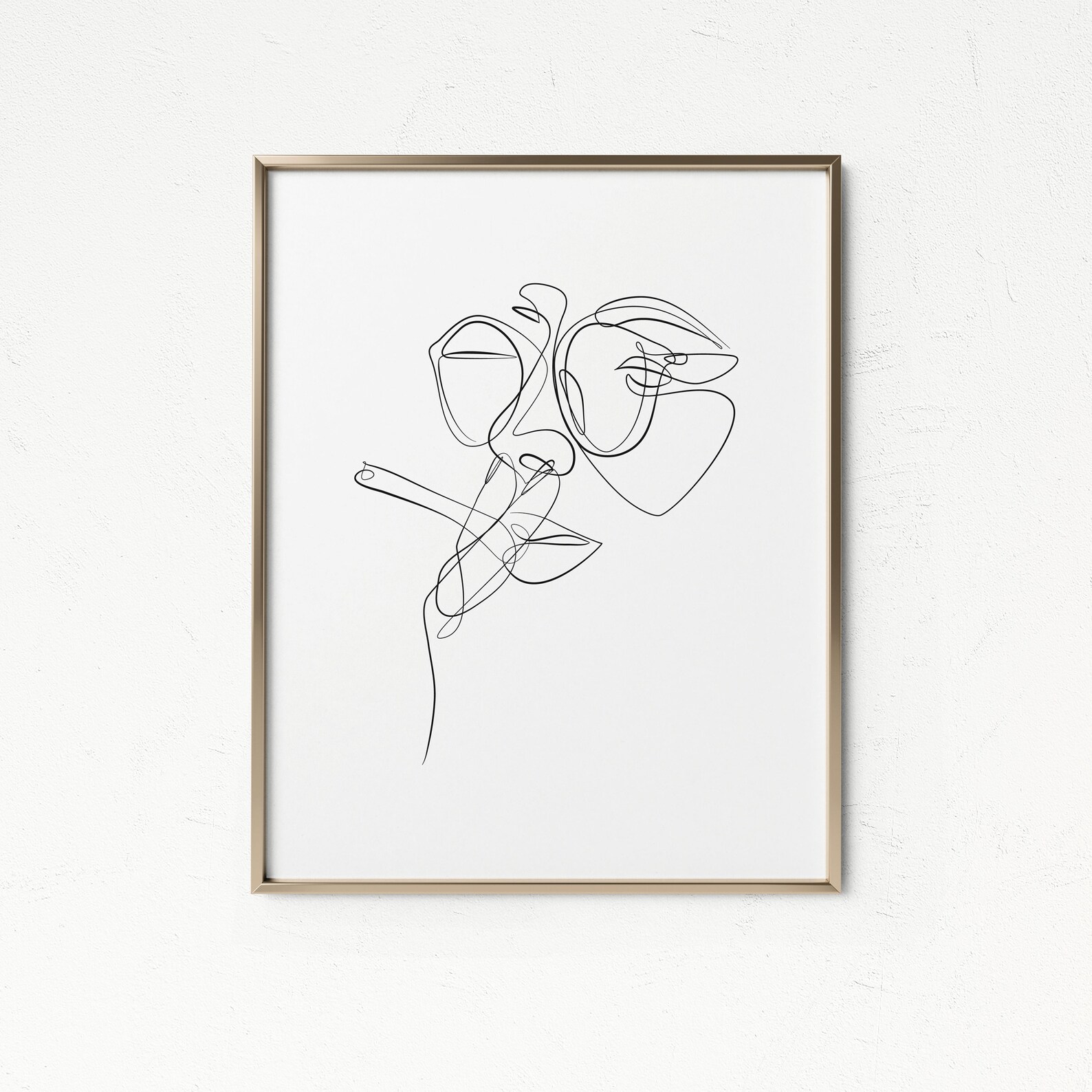 Woman Smoking Line Art, Female Face Sketch, Minimal Abstract Continuous ...