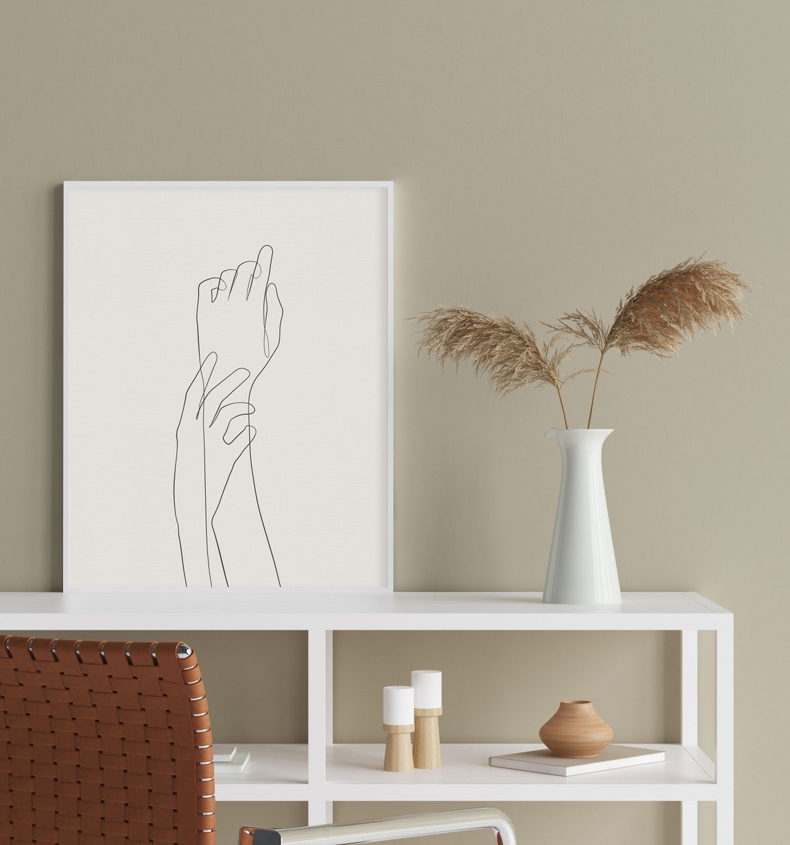 Abstract Hand Drawing Line Art Arm Figure Illustration One - Etsy