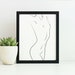 Women Body Line Torso Sketch Drawing Printable Art Female - Etsy