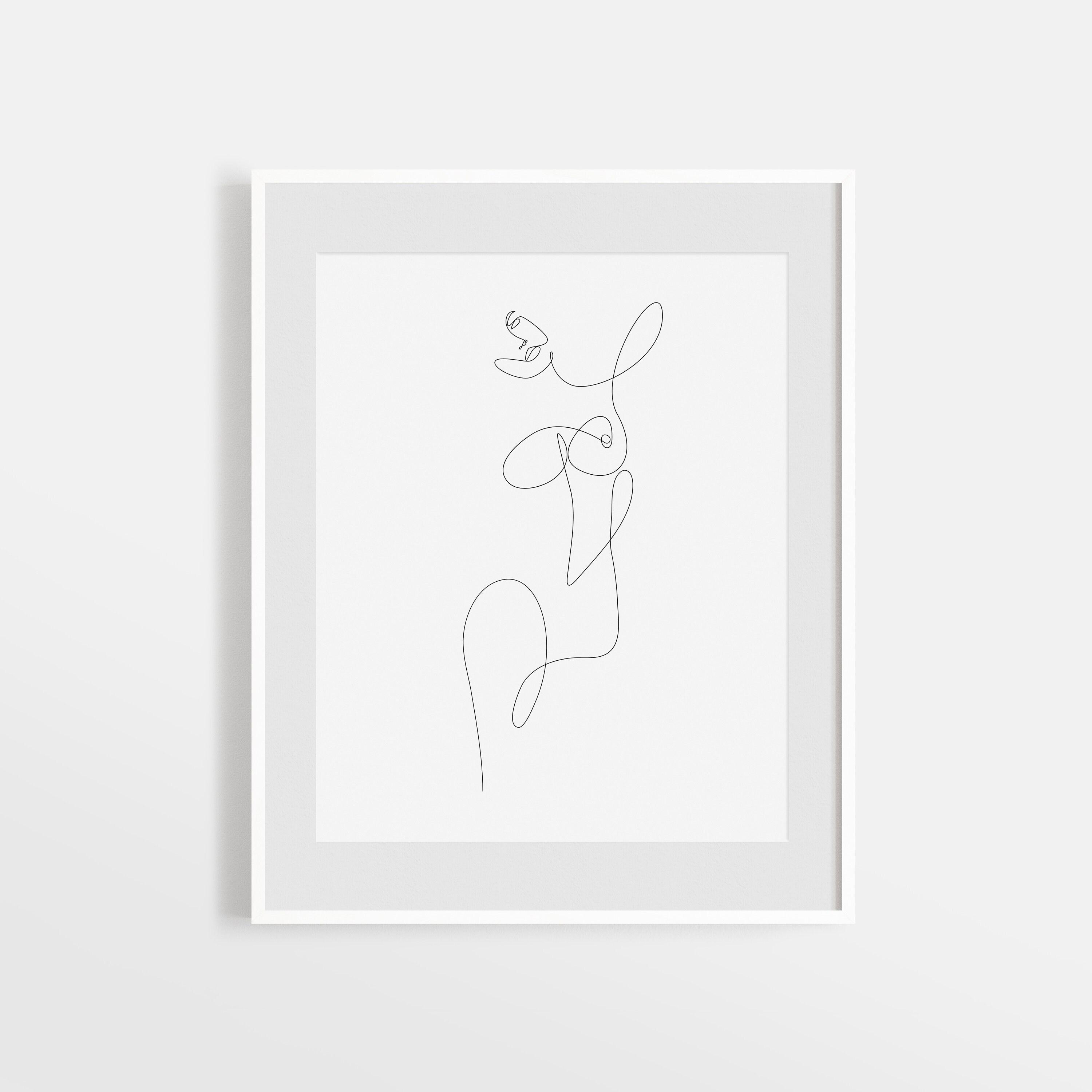 One-Line Woman Figure Abstract Continuous Line Feminine Line | Etsy