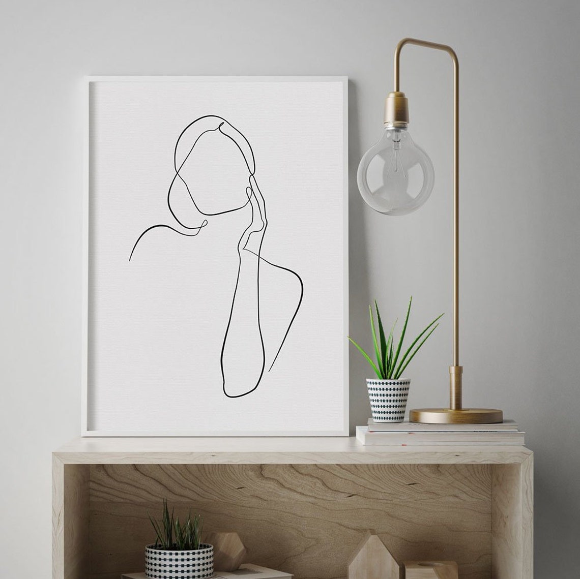 Female One Line Printable Elegant Woman Figure Print Minimal - Etsy