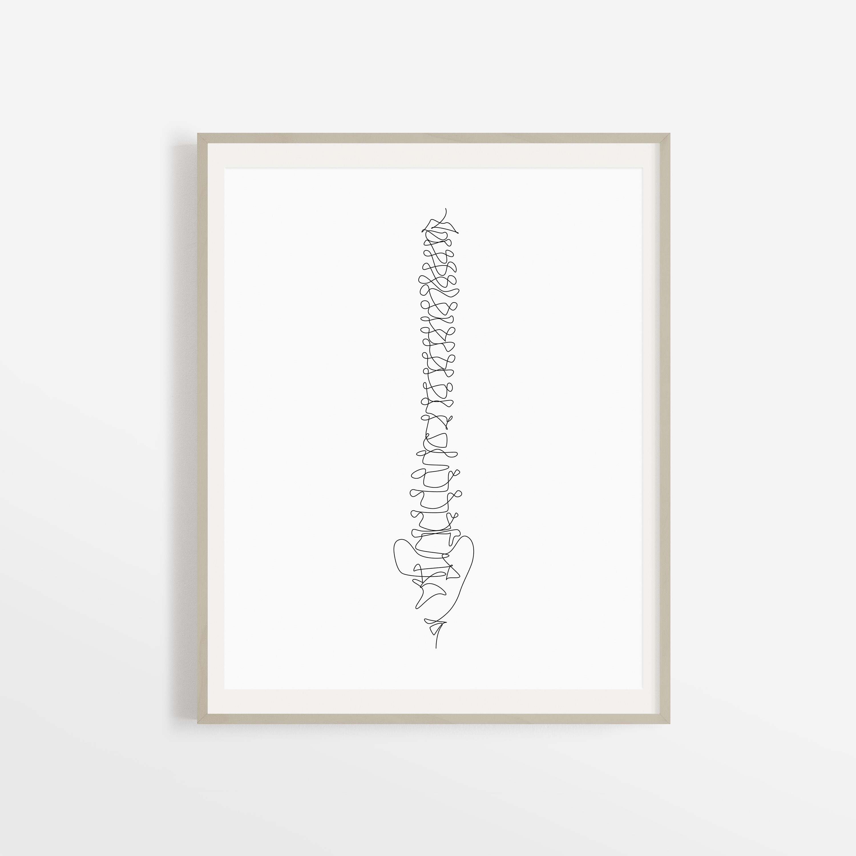 Simple Abstract Spine Wall Art, Chiropractic Art Print, Medical Anatomy ...