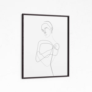 Feminine Figure Line Printable Art, Abstract One Line Drawing, Sketch ...