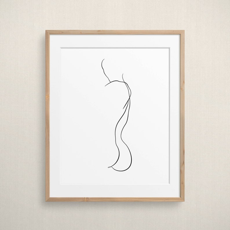 Abstract Woman Outline Art Female Back One Line Drawing - Etsy