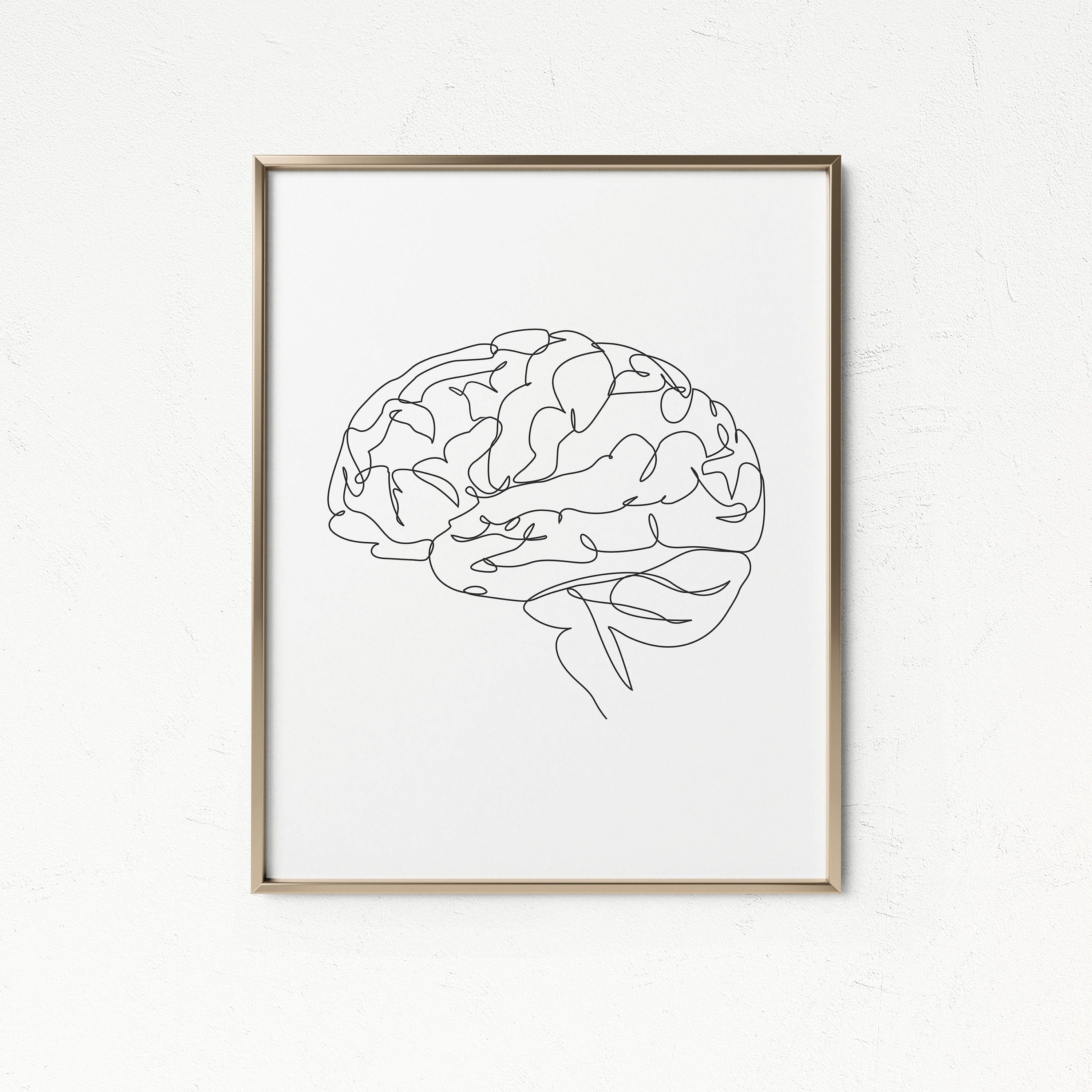 Anatomical Brain Drawing Print Anatomy Brain Printable - Etsy