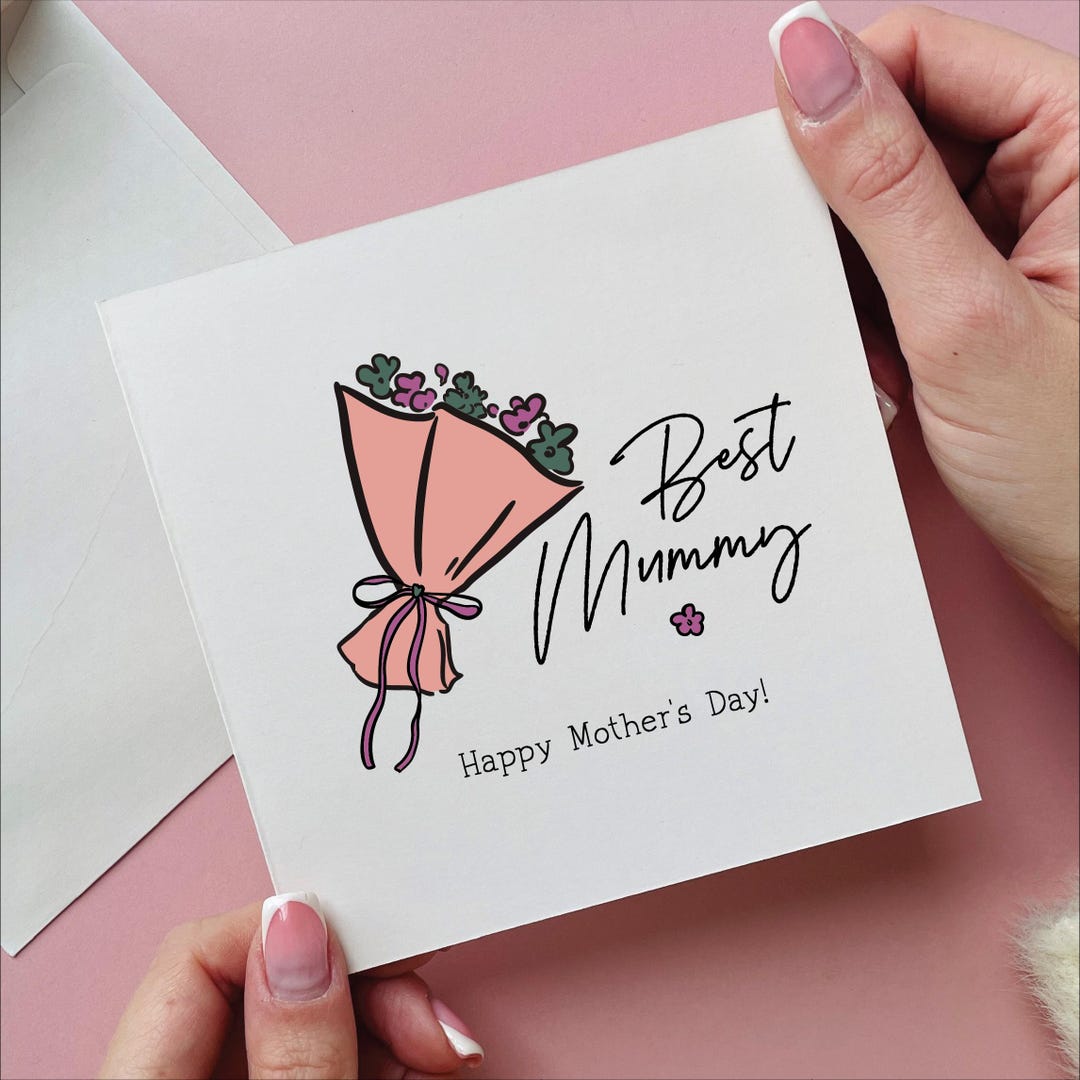 Bunch of Flowers Best Mummy Mother's Day Card - Etsy