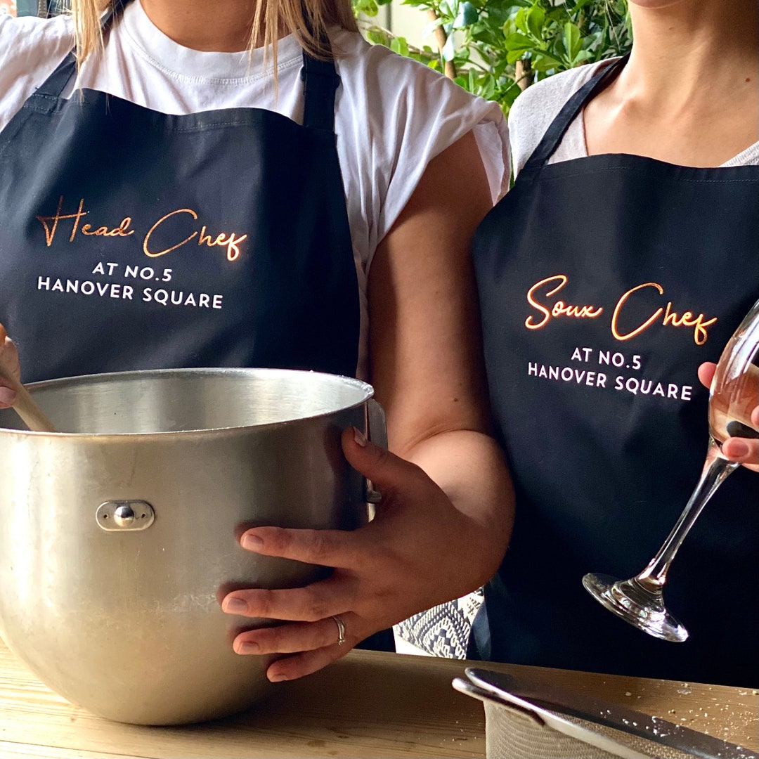 Head Chef Sous Chef Pair of Aprons - Etsy