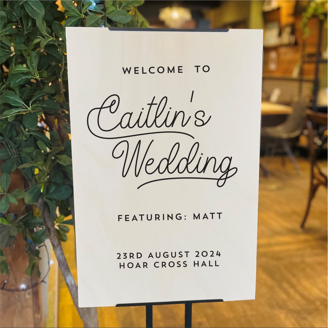 Featuring Groom Personalised Wedding Welcome Sign - Etsy