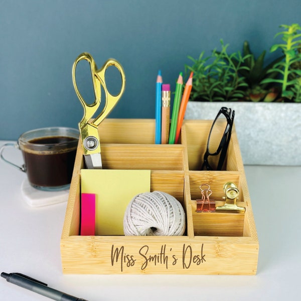 Wooden Desk Tidy - Etsy UK
