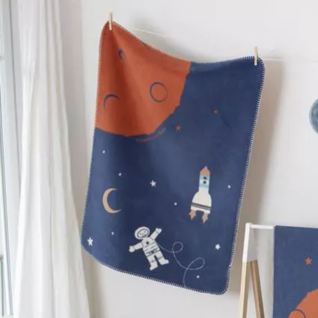 Personalised Rocket Astronaut Baby Blanket - Etsy