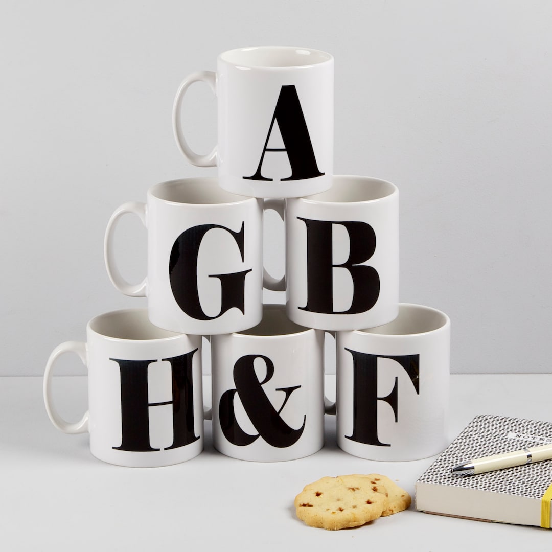Personalised Alphabet Initial Mug - Etsy UK