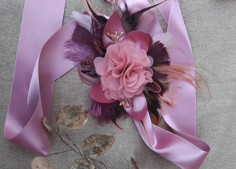 Bridal Sash Wedding Dusky Pink Pastel Belt Flower Sash Vintage - Etsy UK