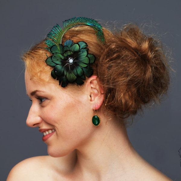 Green Headpiece - Etsy