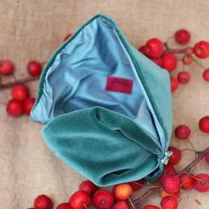 Powder Blue Velvet Half Hat Headband Headpiece Vintage 30s 20s Art ...