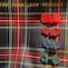 TARTAN Half Hat & Brooch // Plaid Checked Headband // Scottish Wool ...