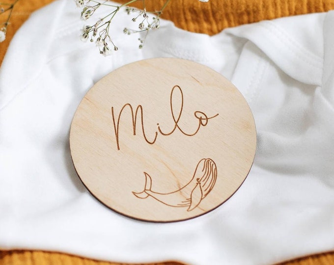 Personalised Wooden New Baby Name Sign Naming Day Gift Kids Room Sign ...