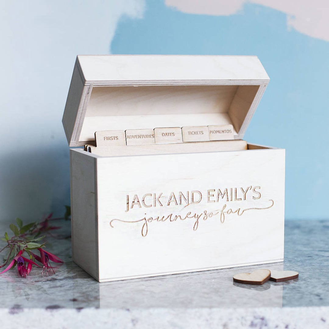 Personalised Couples Anniversary Photo Box Couples Keepsake Box Wooden ...