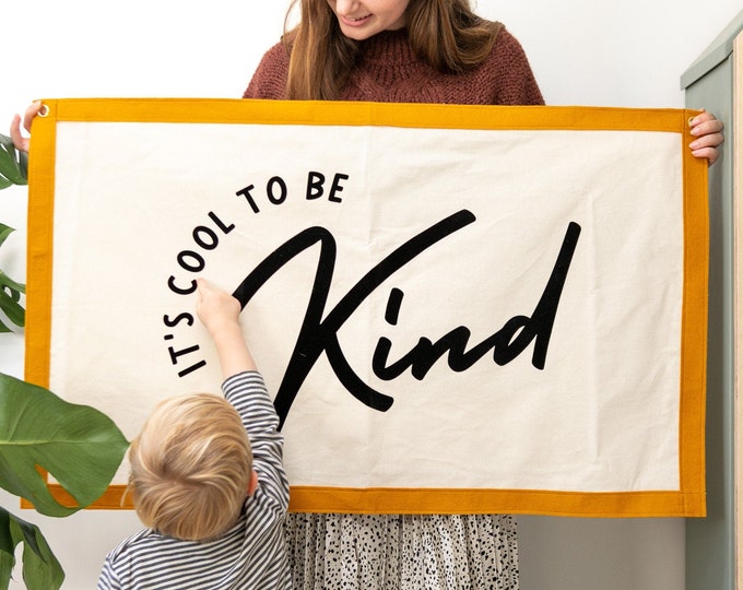 It's Cool to Be Kind Wall Art Banner Be Kind Banner New House Gift - Etsy
