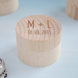 Personalised Wedding Initial Wooden Ring Box Ring Bearer Box Engagement ...