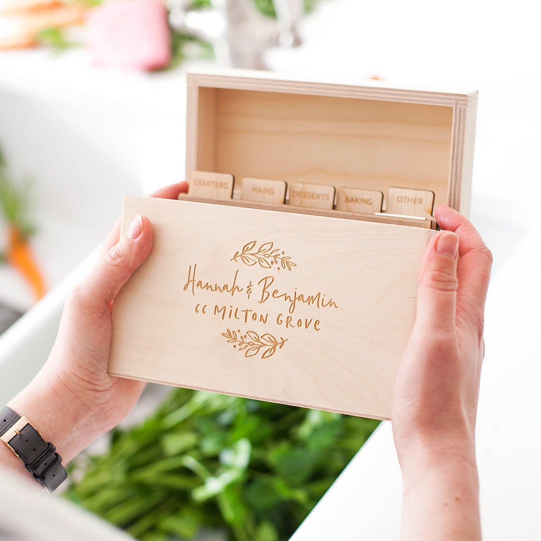 Personalised New Home Wooden Recipe Box New House Gift - Etsy