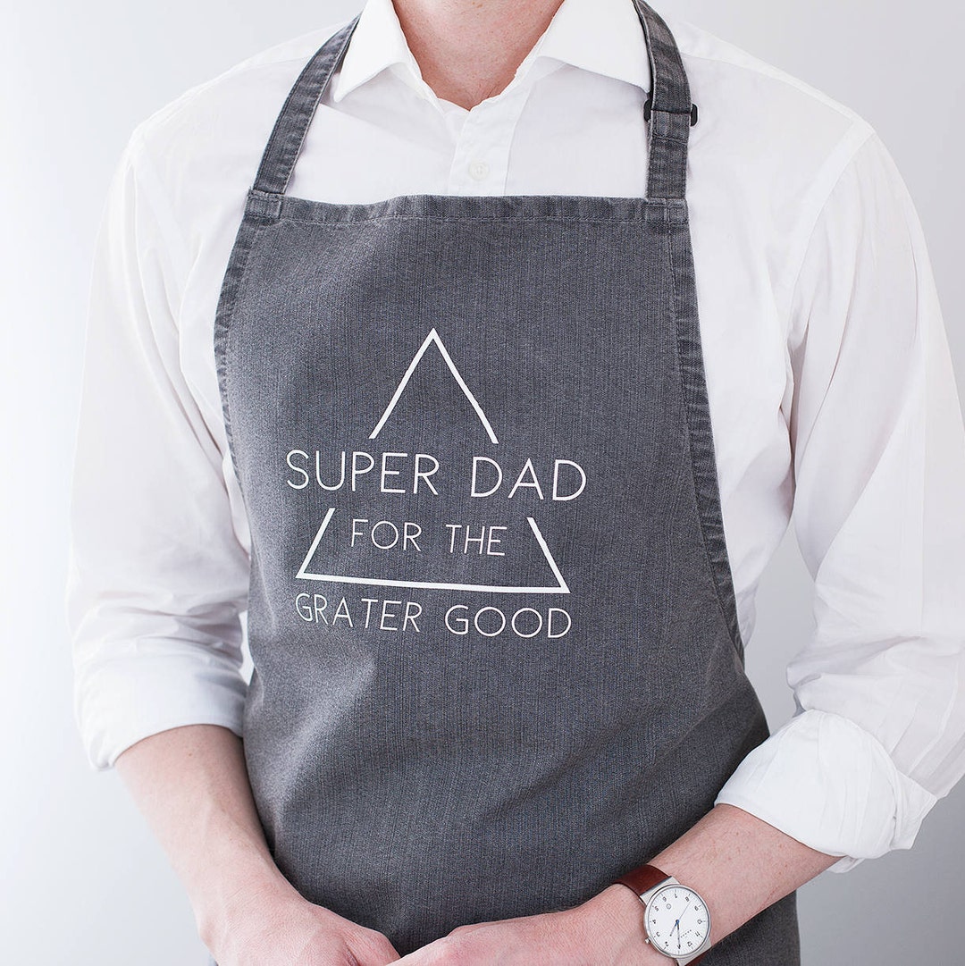 Super Dad Denim Apron Personalised Dad's Apron - Etsy