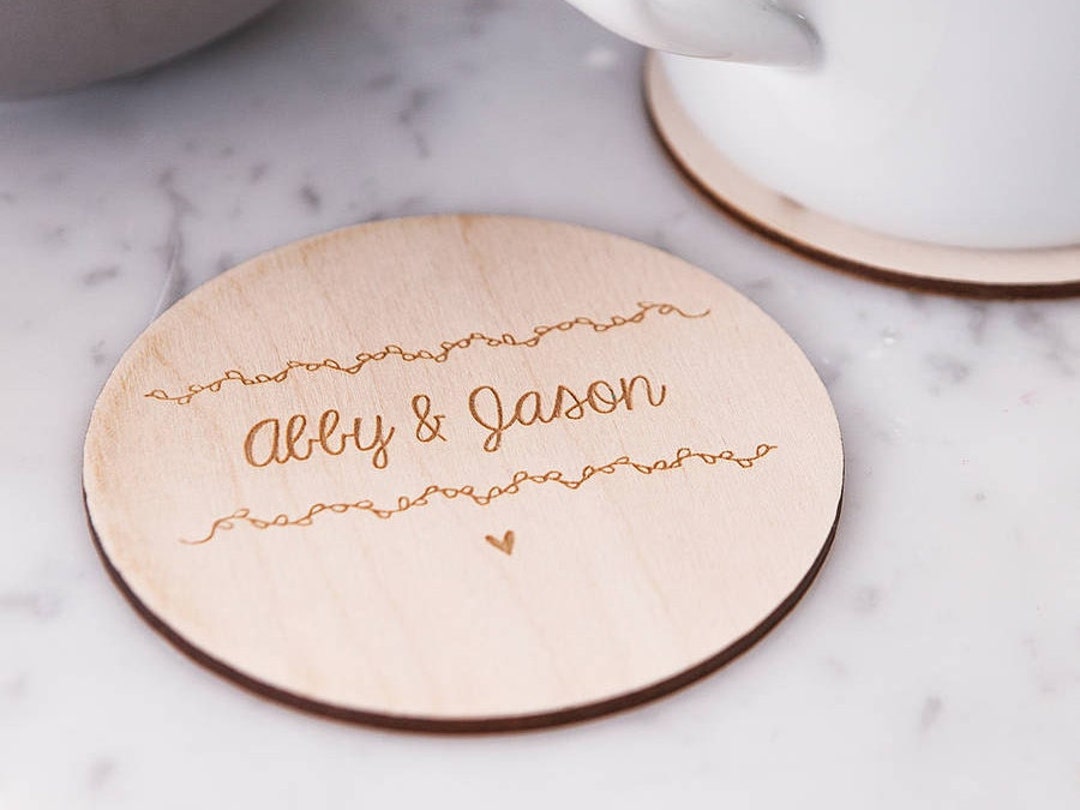 Personalised Names Engraved Coasters Coffee Table Coasters - Etsy