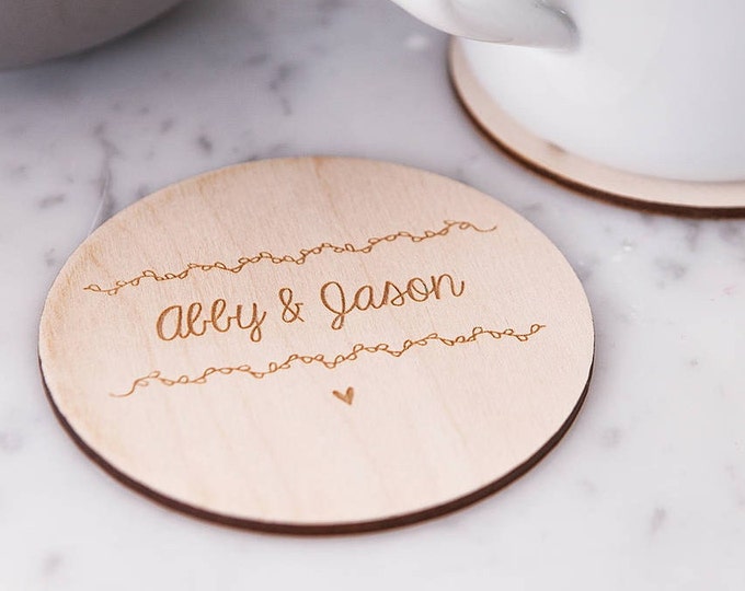 Personalised Names Engraved Coasters Coffee Table Coasters With Names ...