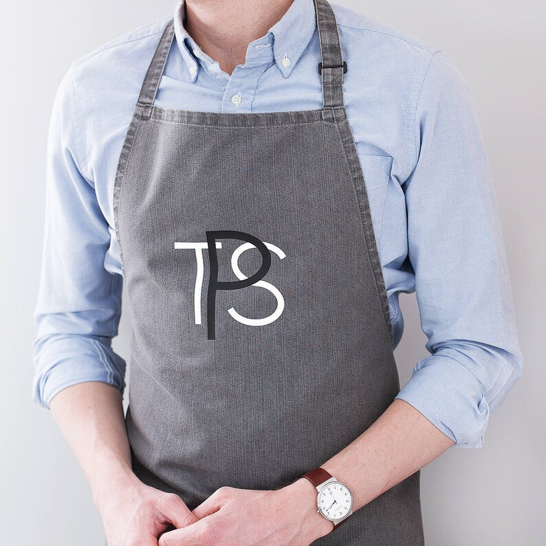 Personalised Men's Monogram Denim Apron Happy New Home | Etsy